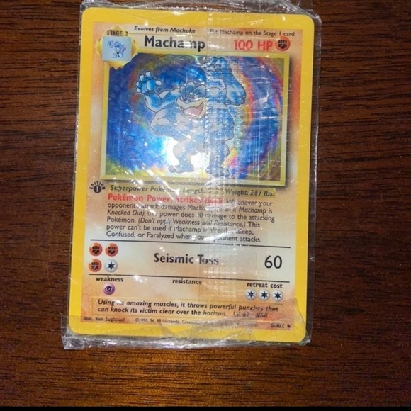 Pokemon | Other | Holographic Machamp In Its Original Plastic Wrapping ...